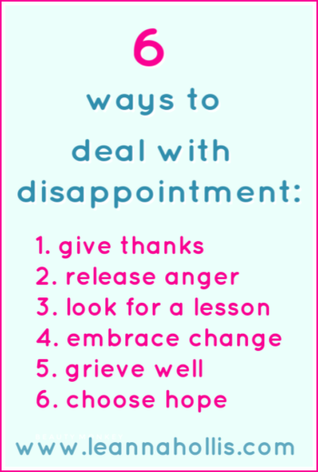 Six Ways to Deal with the Disappointment of Unmet Expectations – Leanna ...