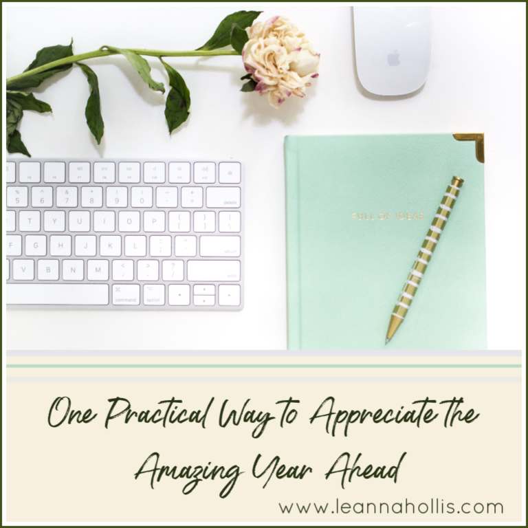 One Practical Way to Appreciate the Amazing Year Ahead – Leanna Hollis