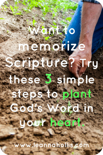 How to Memorize Scripture: Three Easy Steps – Leanna Hollis